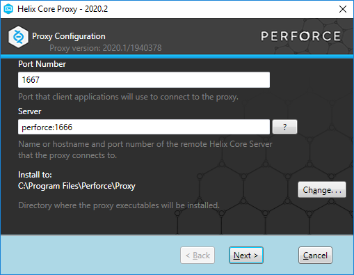 Installing Helix Core Proxy Using The Windows Installer