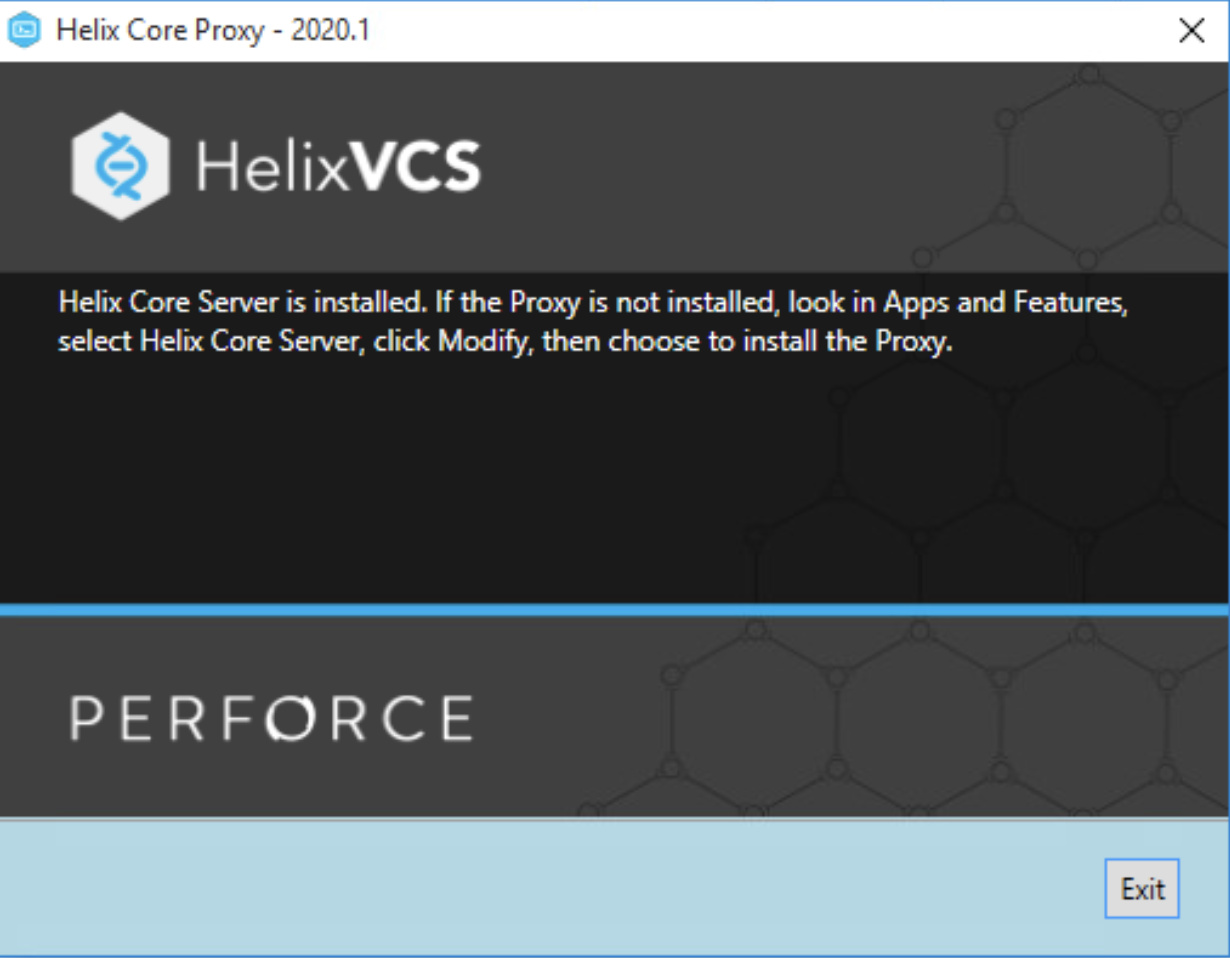 Installing Helix Core Proxy Using The Windows Installer