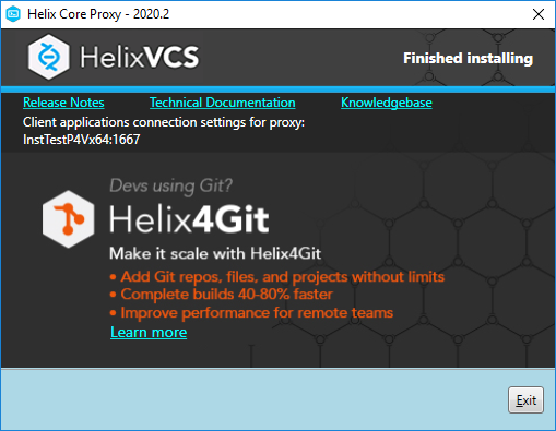 Installing Helix Core Proxy Using The Windows Installer
