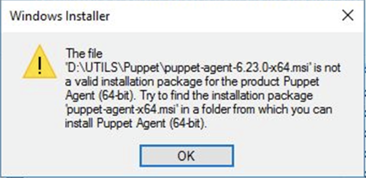 Uninstalling the Puppet Windows agent fails in Puppet Enterprise