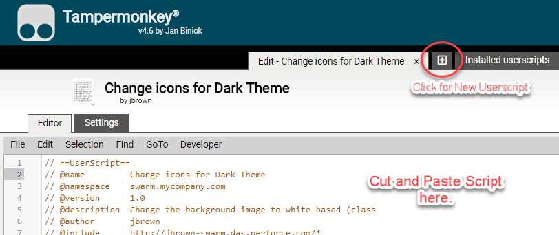 Swarm Icon Visibility Improvement with a Dark Themed Browser