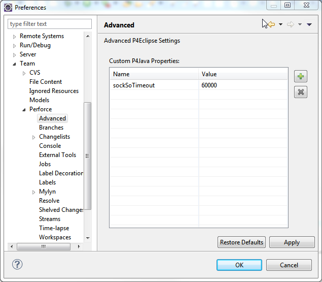 P4Eclipse or P4Java: SocketTimeoutException: Read timed out