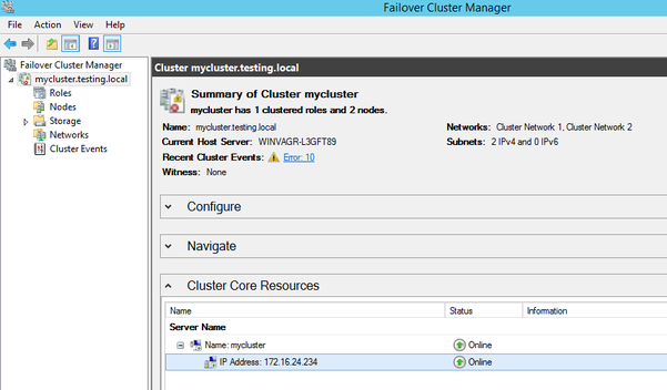 Resolving Error "Failed to discover cluster address for cluster ...