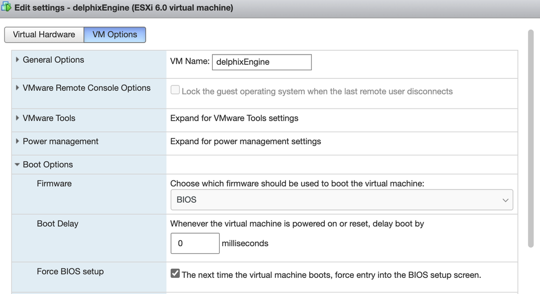 Operating System Not Found" in VMware Console After Delphix Engine ...