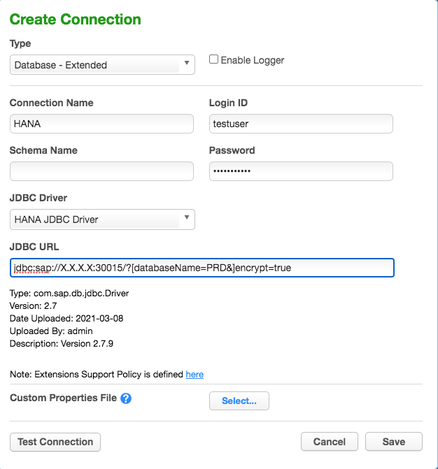 Installation and Configuration of the SAP HANA Extended Connector for ...