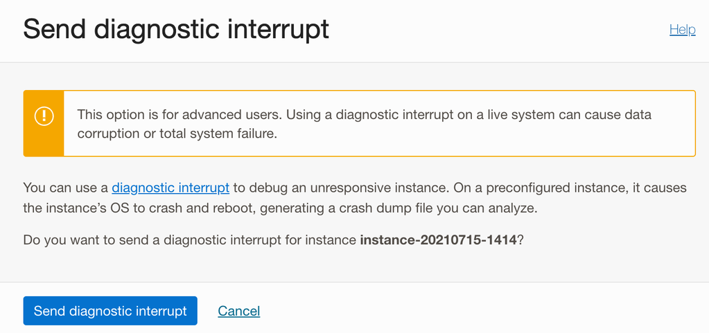 How To Generate A Non Maskable Interrupt Nmi In Oracle Cloud