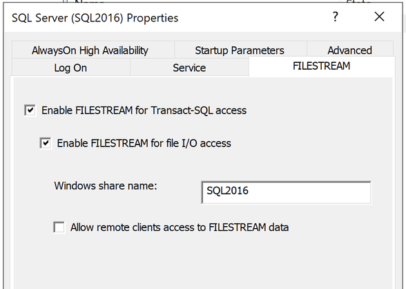 Resolving Error Filestream Feature Is Disabled During Sql Server Vdb Provision Kba8181