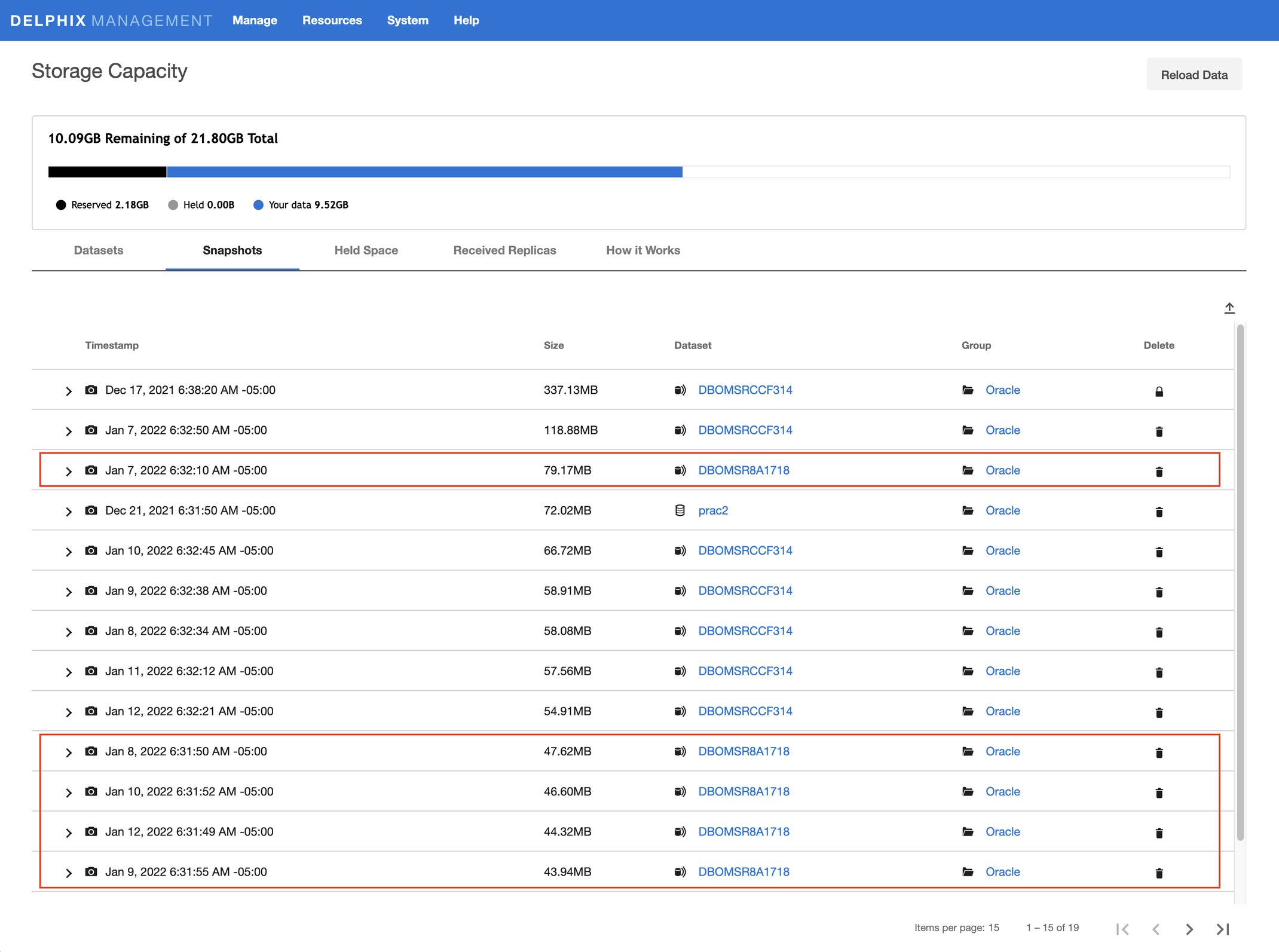 Troubleshooting Storage - Changing Snapshot and/or LogSync Retention ...